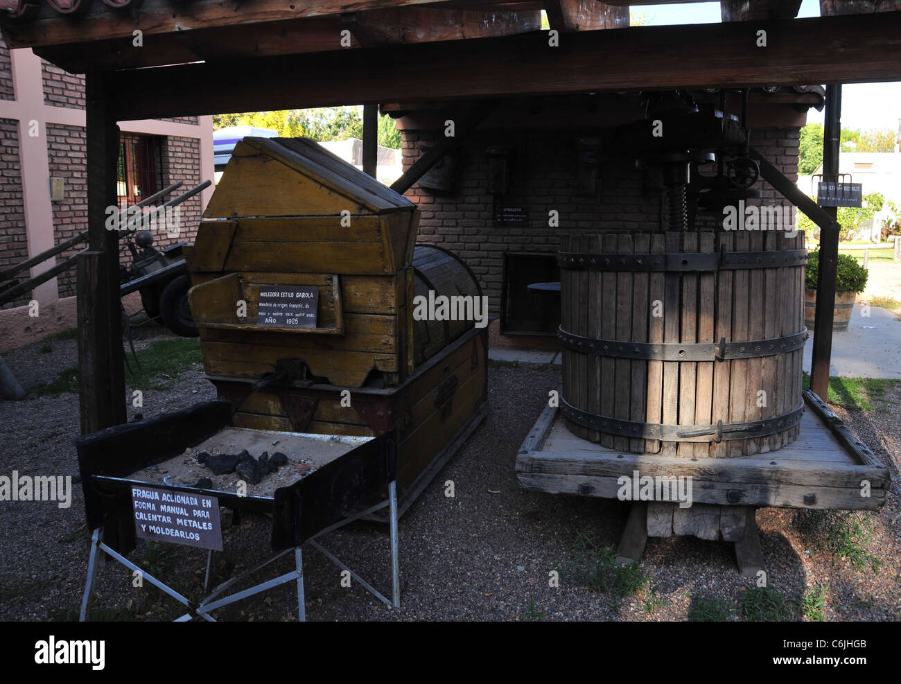 Museum machines 2 standing canopy shade garden carmine granata winery ...