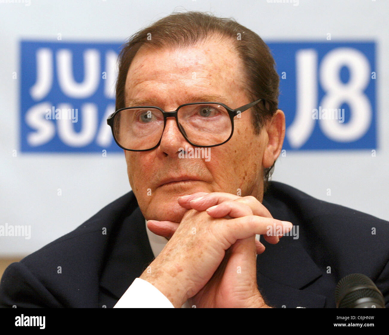 British actor Sir Roger Moore, who is well known for the portrayal of ...