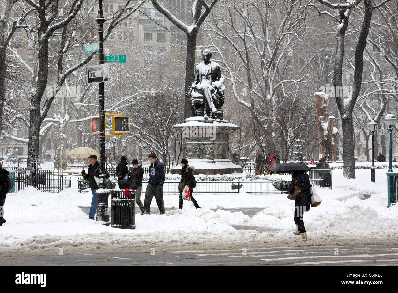 Madison square park snow hi-res stock photography and images - Alamy