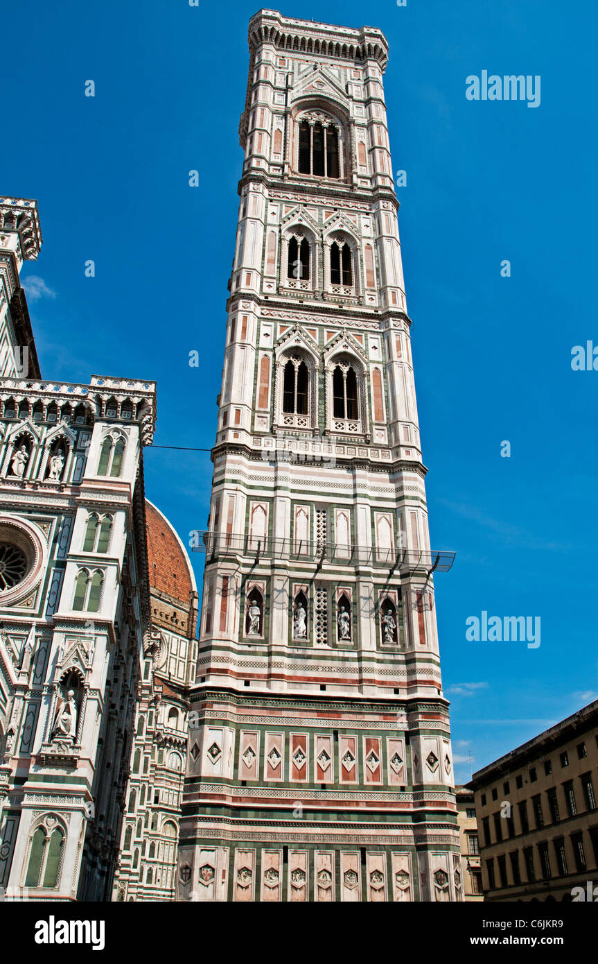 Giotto's bell tower of the Duomo Santa Maria del Fiore is a showpiece ...