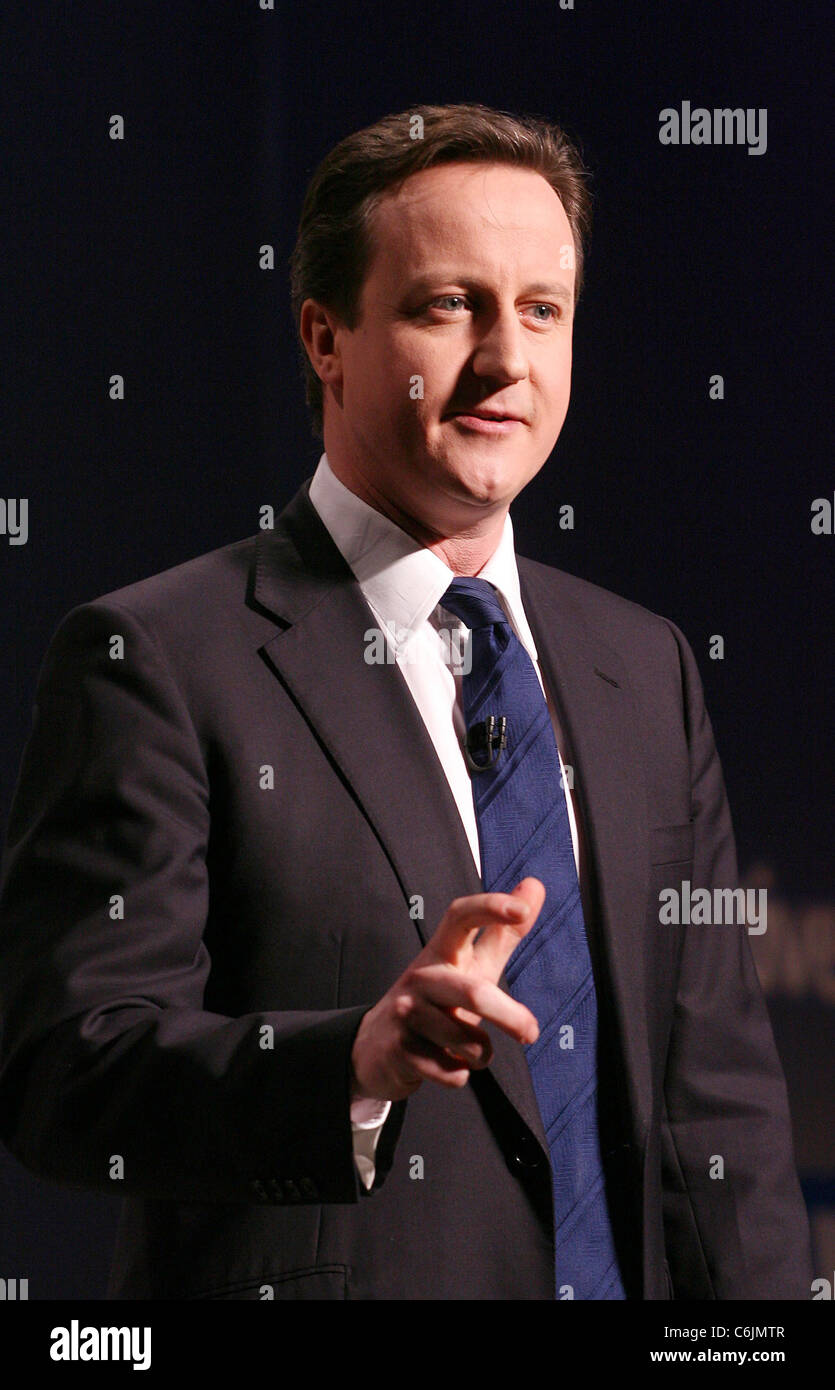 David Cameron, leader of the Conservative Party and Leader of the ...