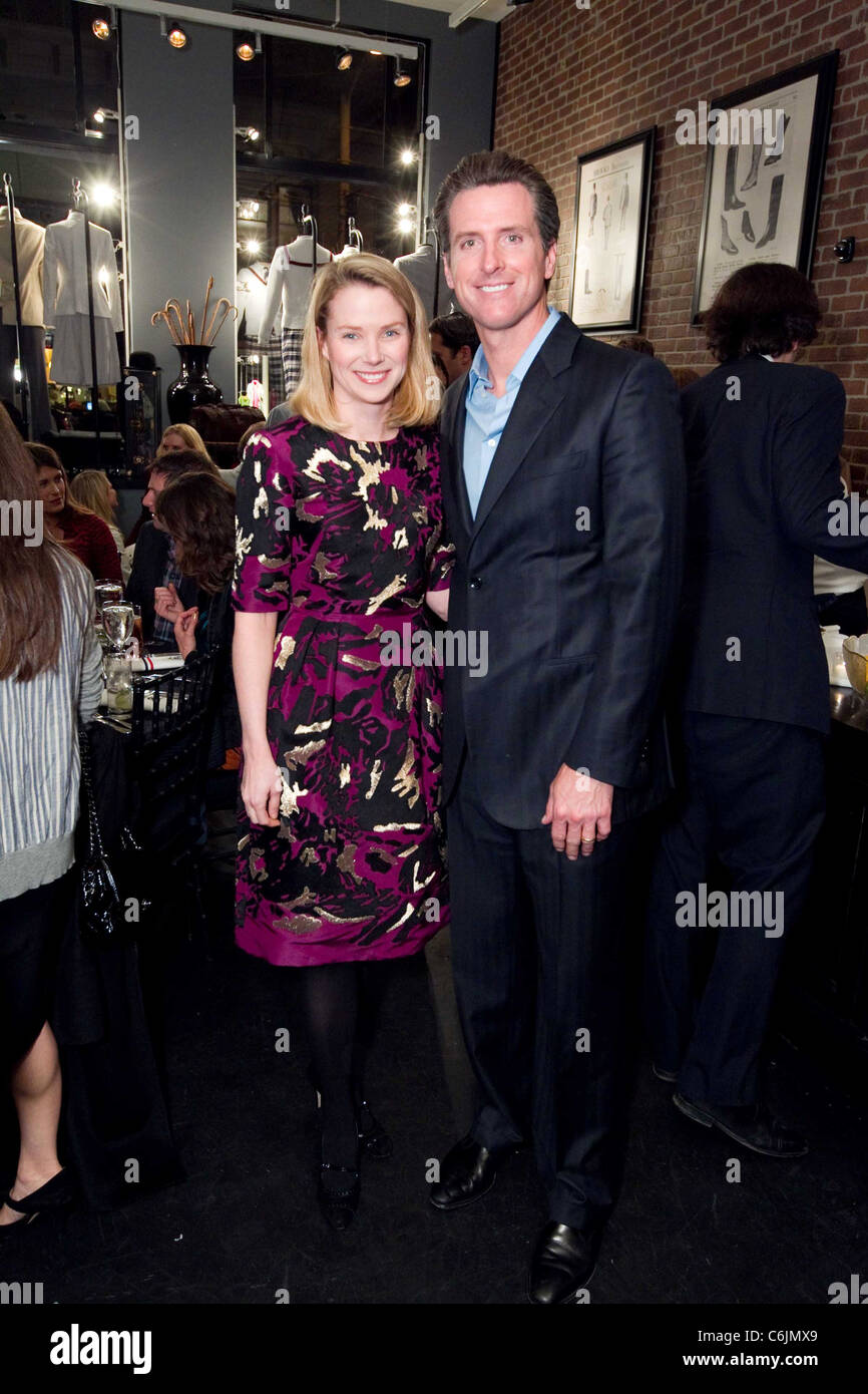 Marissa Mayer and Mayor of San Francisco, Gavin Newsom Brooks Brothers ...