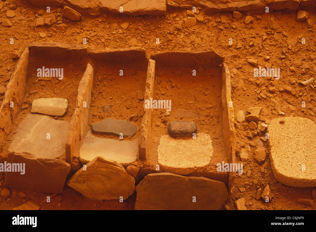 mano and metate, Betatakin Ruins, Navajo National Monument, Arizona ...