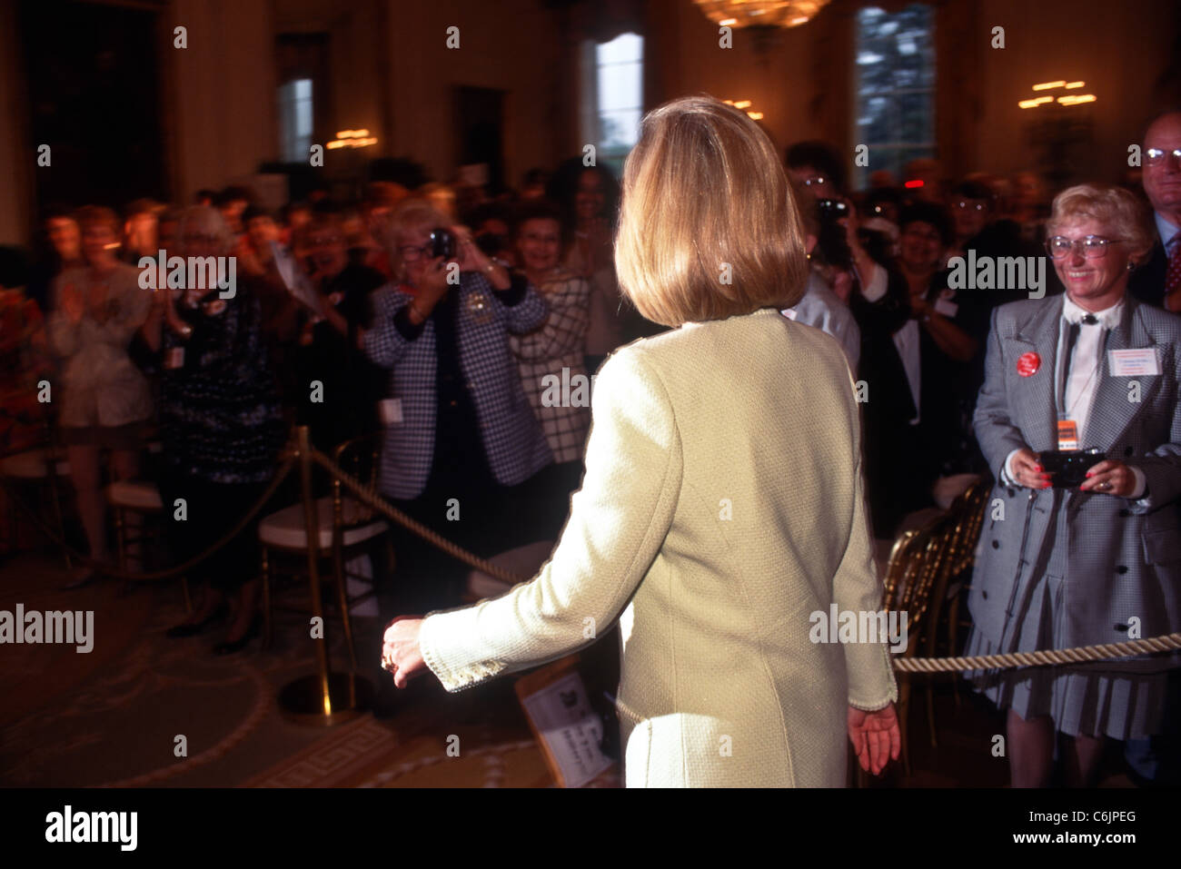 Hillary Clinton attends the first White House gathering of the Hillary ...