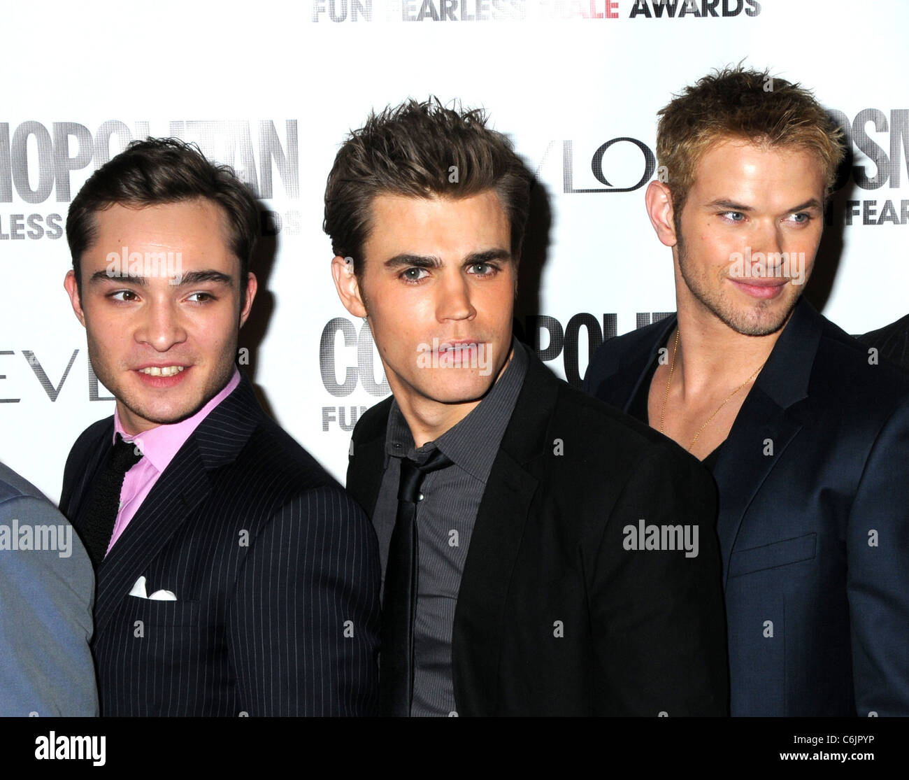 Ed Westwick, Paul Wesley and Kellan Lutz Cosmopolitan Magazine's Fun ...