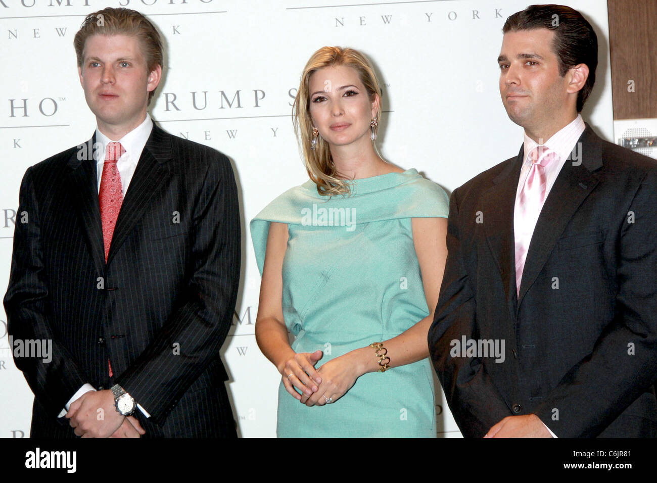 Eric Trump, Ivanka Trump and Donald Trump, Jr. Ribbon cutting ceremony ...