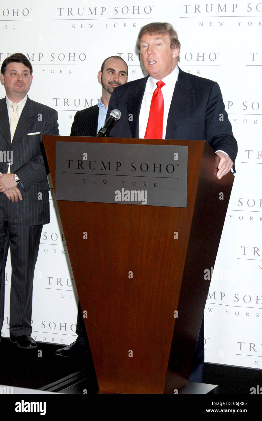 Donald Trump Ribbon cutting ceremony for Trump Soho at 246 Spring ...