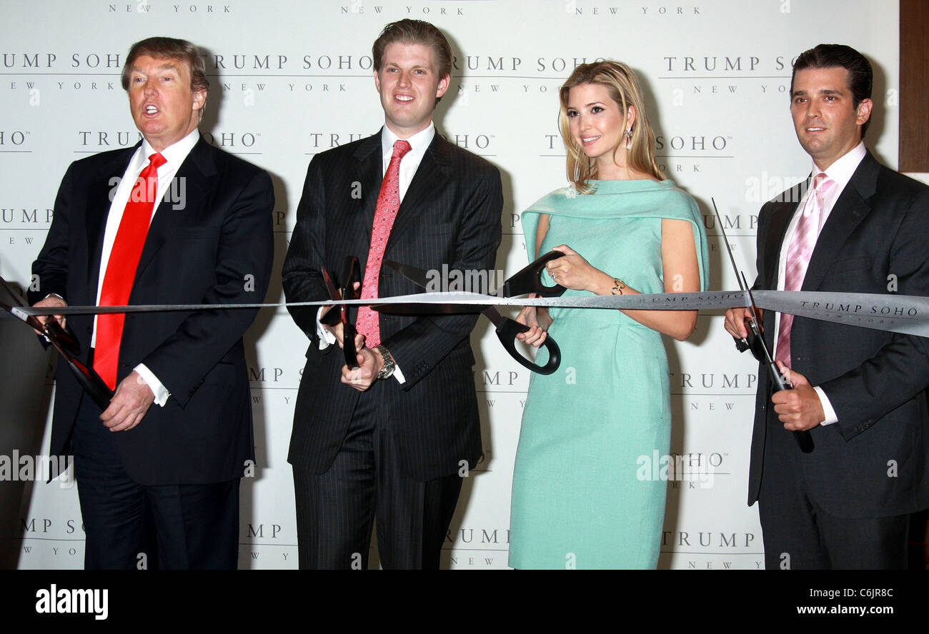 Donald Trump, Eric Trump, Ivanka Trump and Donald Trump, Jr. Ribbon ...