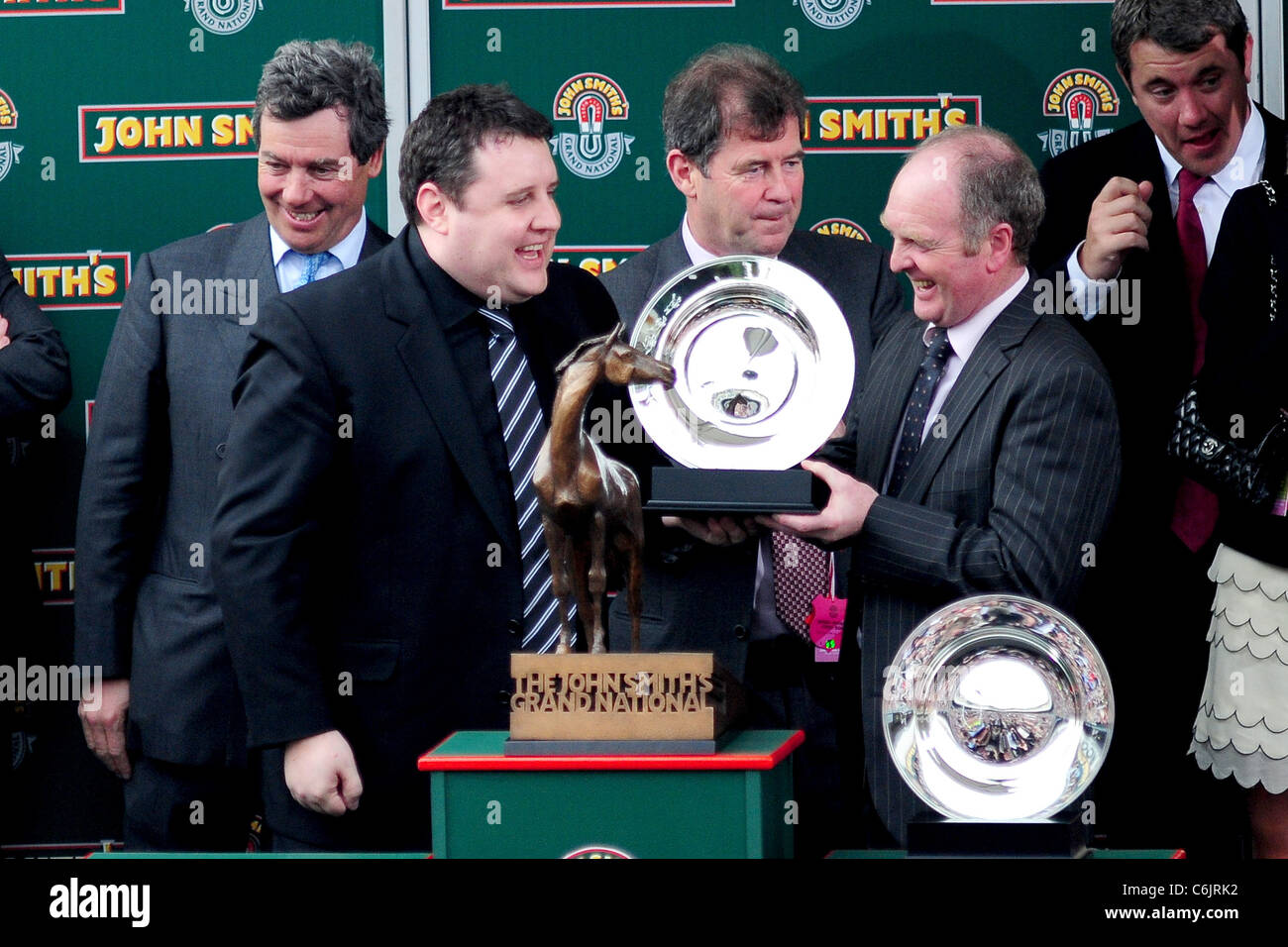 Peter Kay, J. P. McManus and Jonjo O'Neill 2010 John Smith's Grand ...