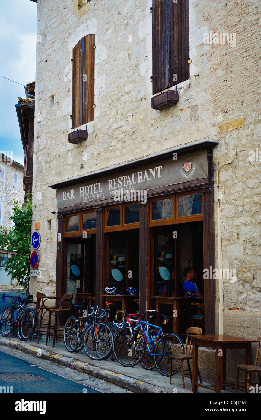 Street scene in Issigeac, France Stock Photo - Alamy
