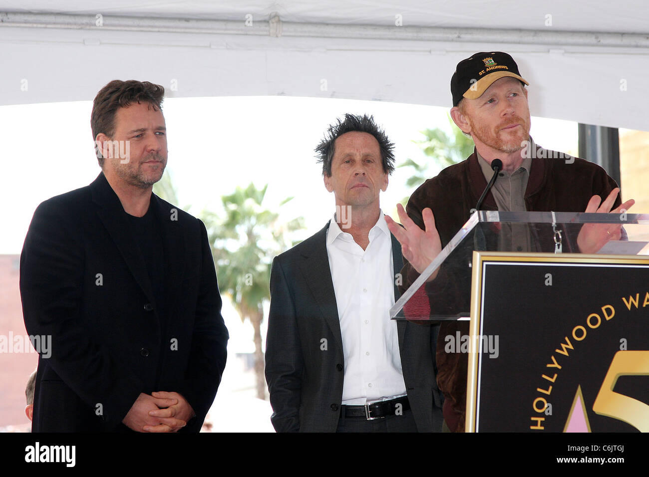 Russell Crowe, Brian Grazer, and Ron Howard Russell Crowe is honoured ...