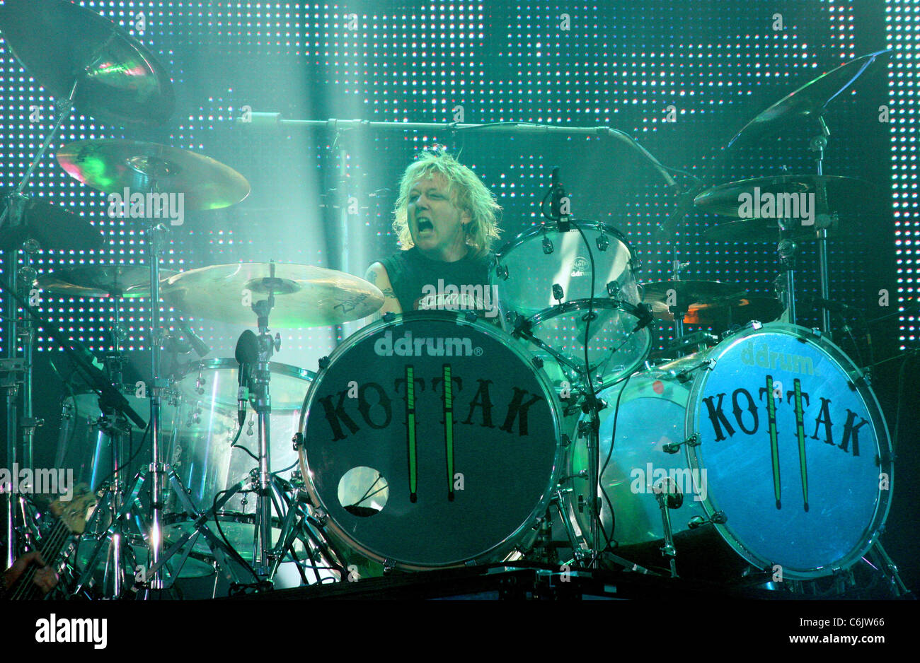 James Kottak German heavy metal hard rock band Scorpions performing ...