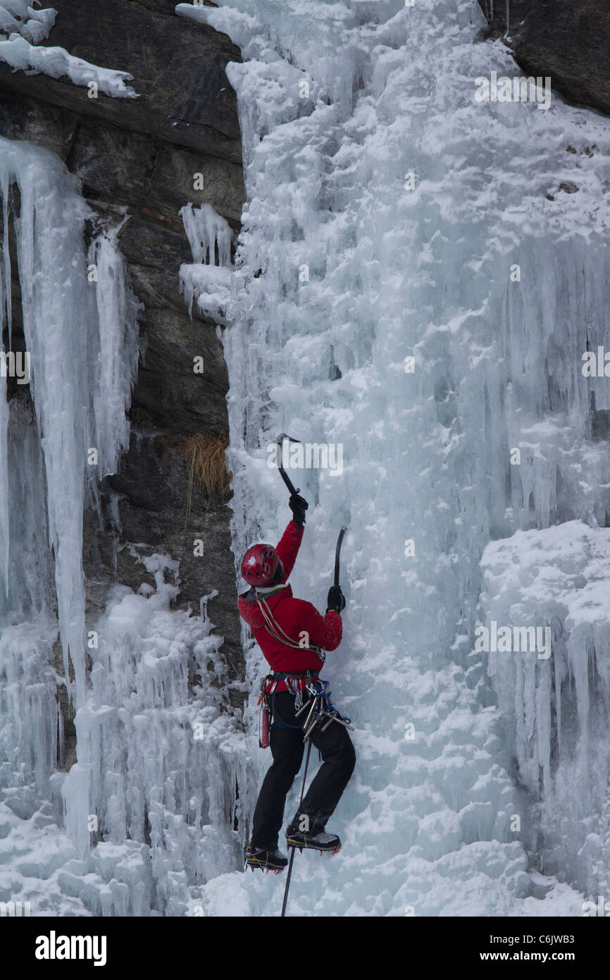 Climbing in Aosta Valley,Italy Stock Photo - Alamy