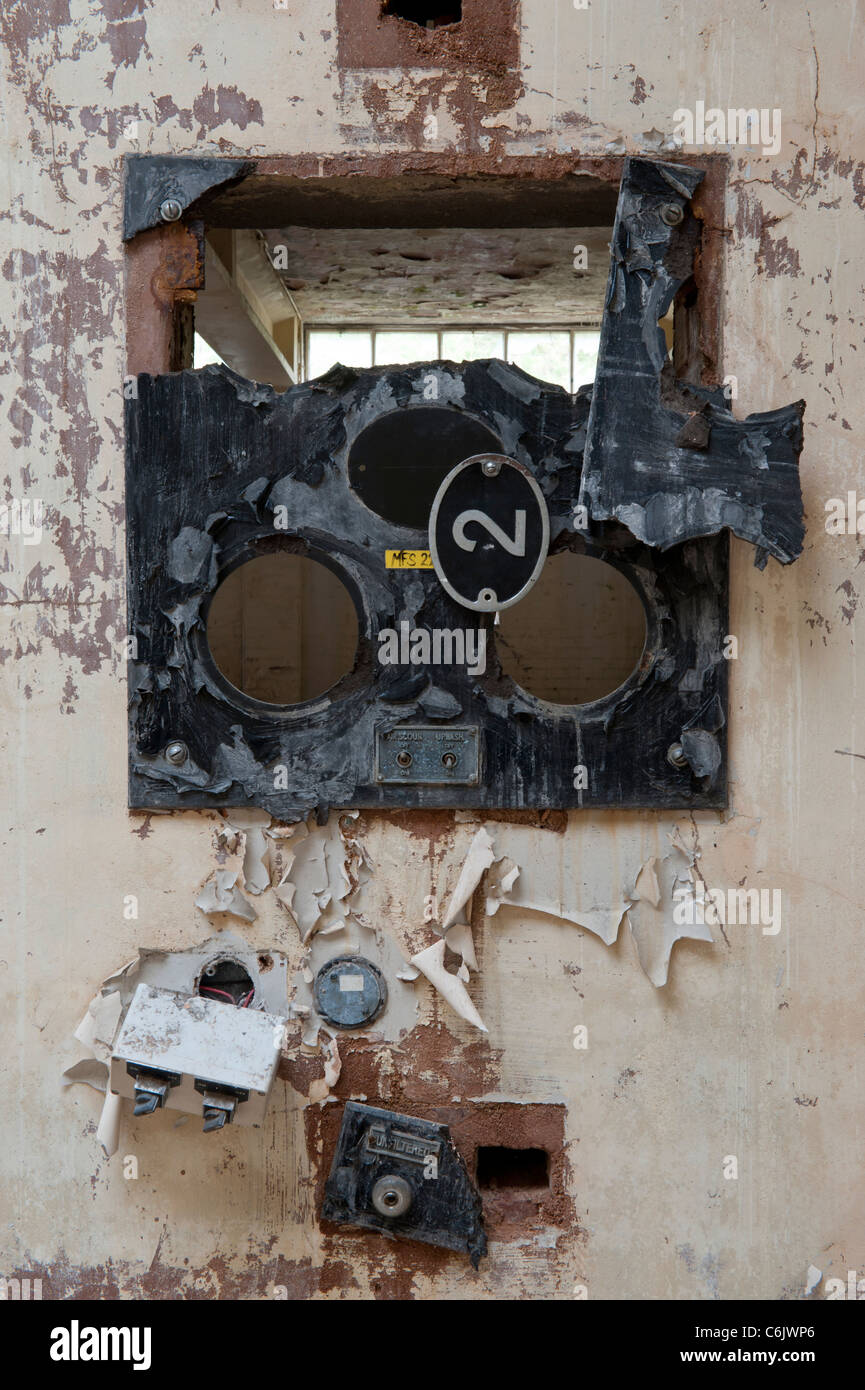 Broken and Smashed Control Panel in a Derelict and Abandoned Water ...