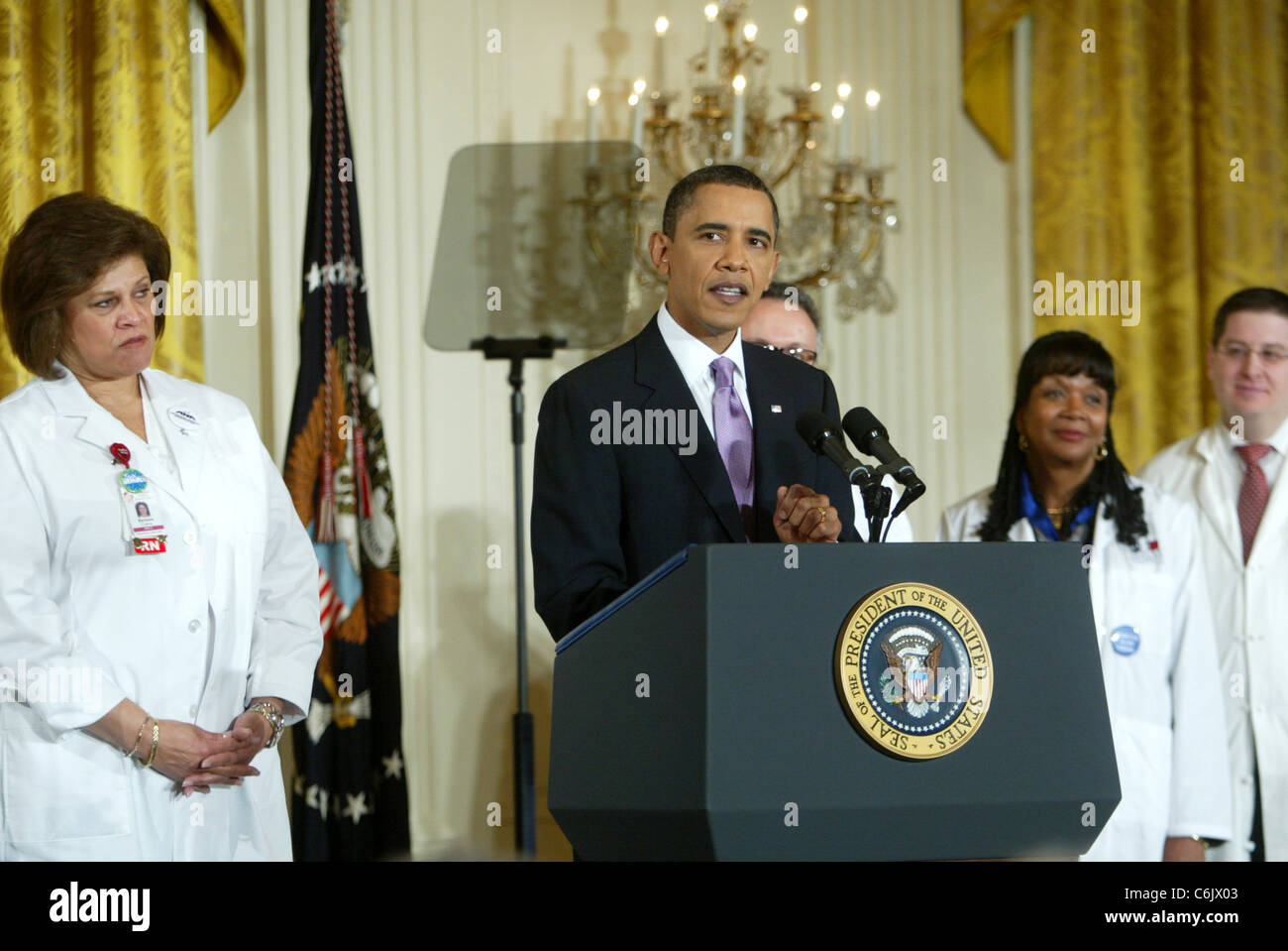 US President Barack Obama speaks about health care reform during an ...