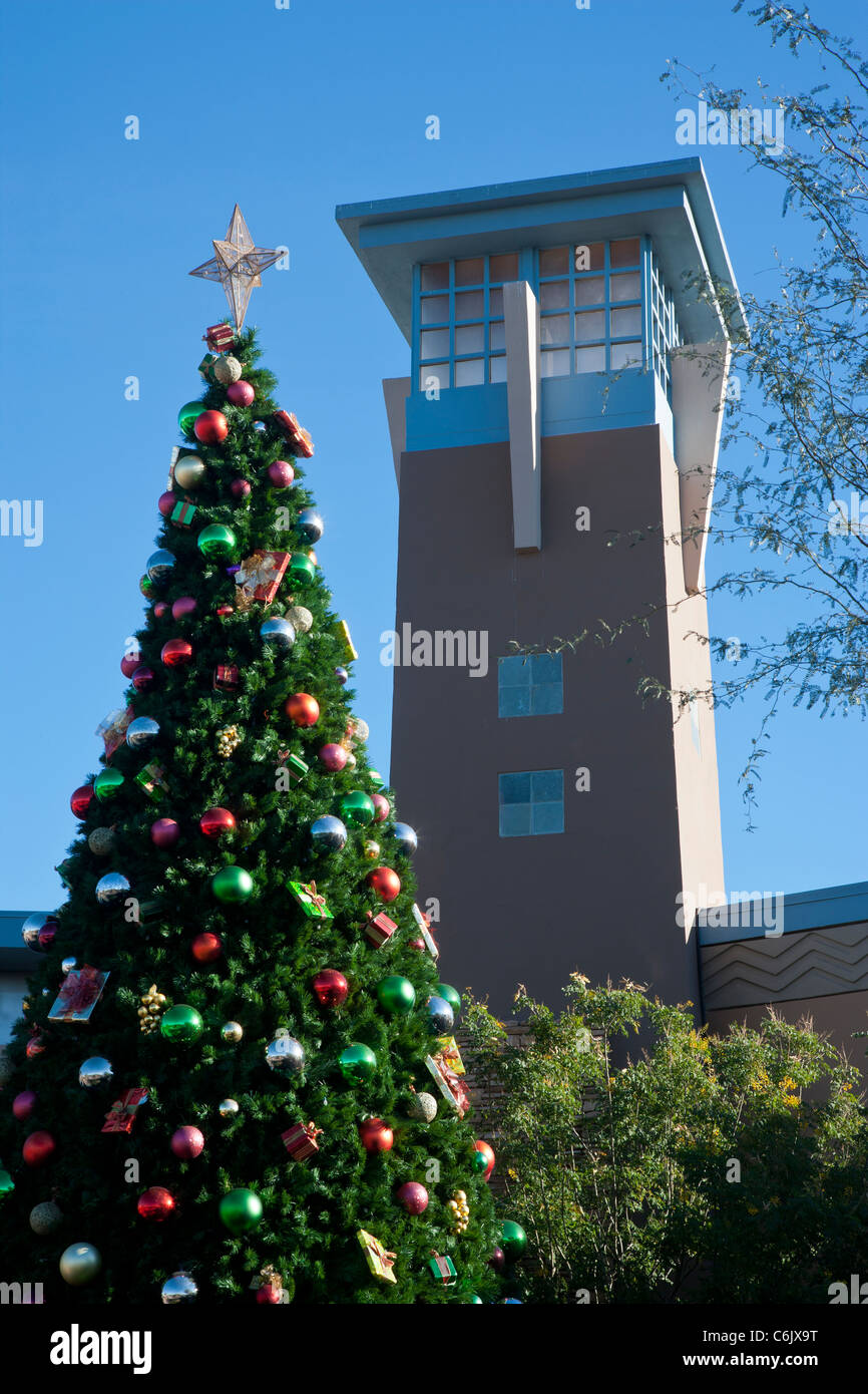 Christmas tree decoration in a shopping mall, Phoenix, Arizona, USA ...