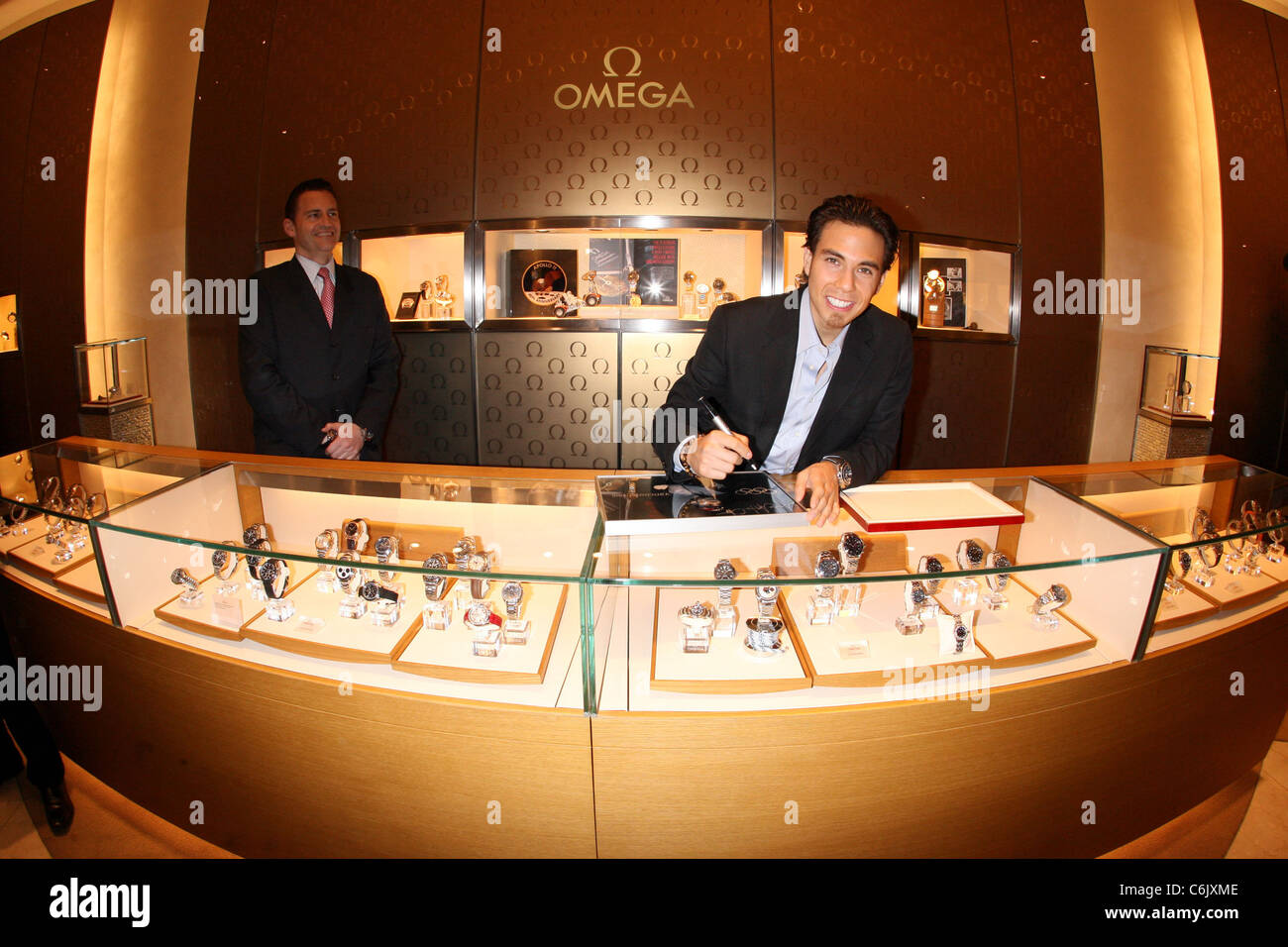 Apolo Anton Ohno OMEGA Ambassador Apolo Anton Ohno visits the OMEGA ...