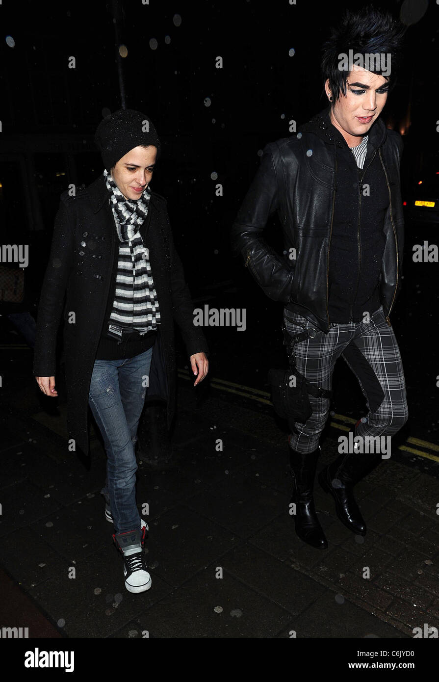 Sam Ronson and Adam Lambert on a night out in central London with her ...