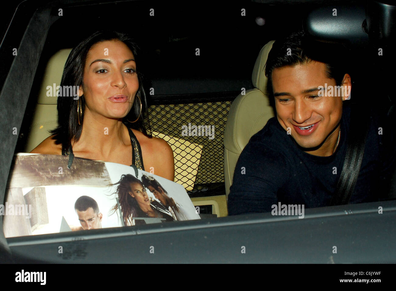 Courtney Mazza and Mario Lopez Mario Lopez leaving Armani Exchange on ...