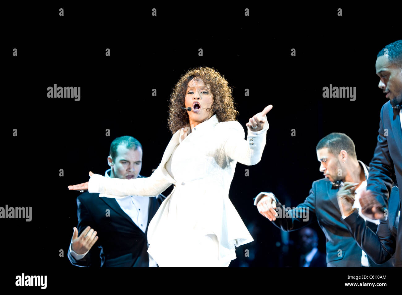 Whitney Houston performing live on her UK leg of her 'Nothing But Love ...