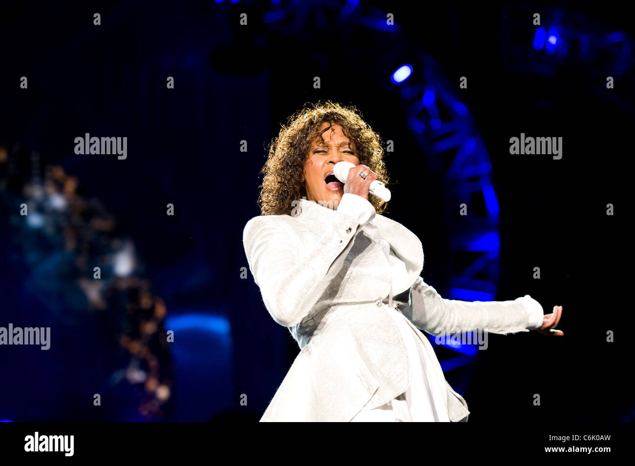 Whitney Houston performing live on her UK leg of her 'Nothing But Love ...