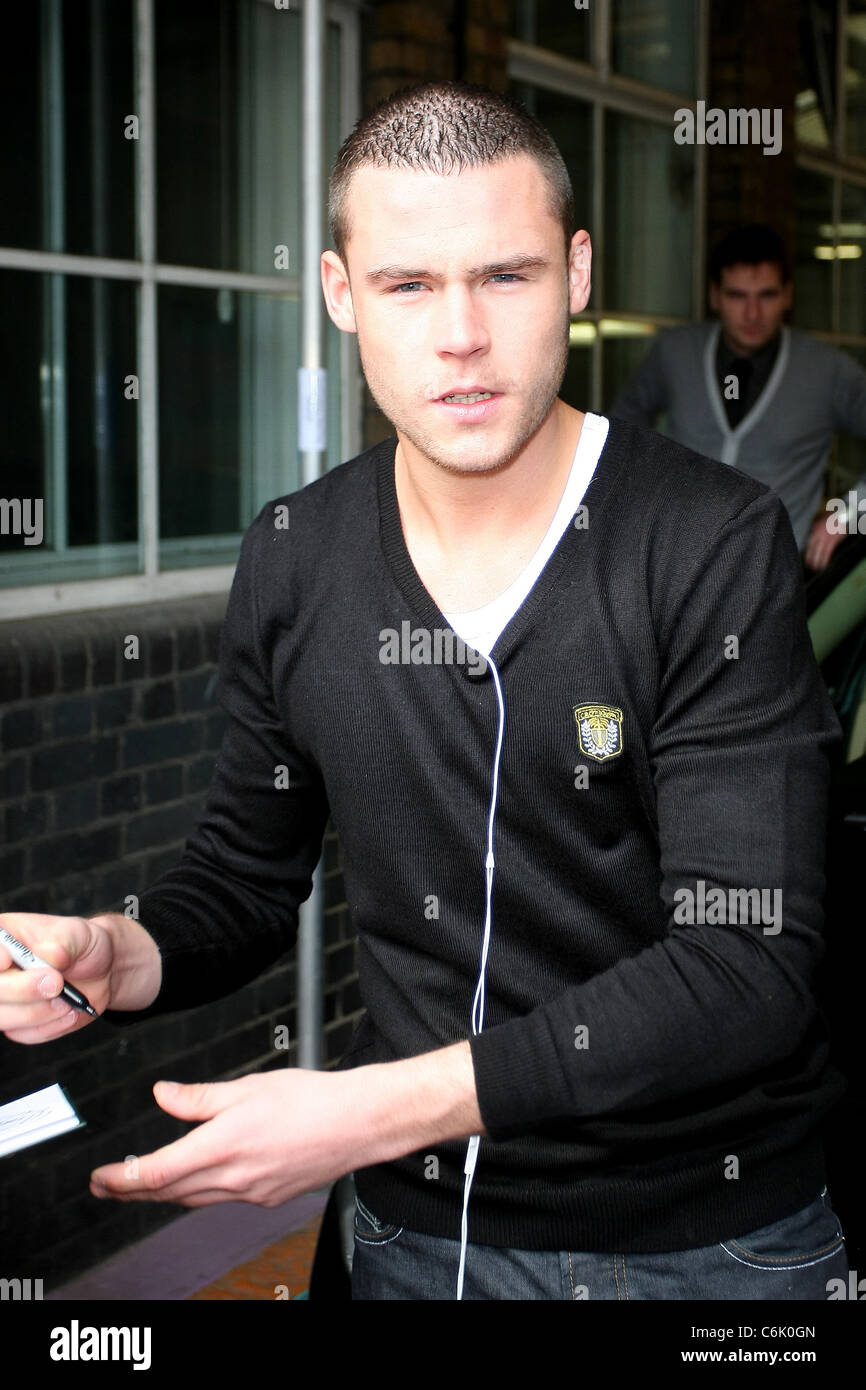 Emmerdale' star Danny Miller Celebrities outside the ITV studios ...