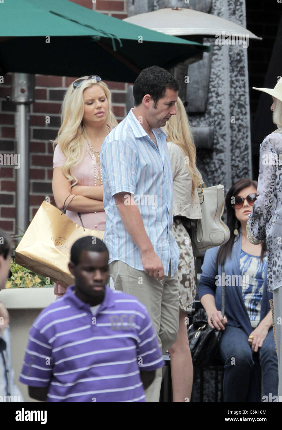 Actor Adam Sandler filming his new movie 'Just Go With It' on Rodeo ...