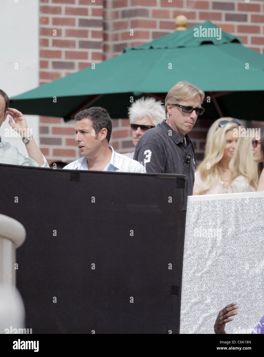 Actor Adam Sandler filming his new movie 'Just Go With It' on Rodeo ...