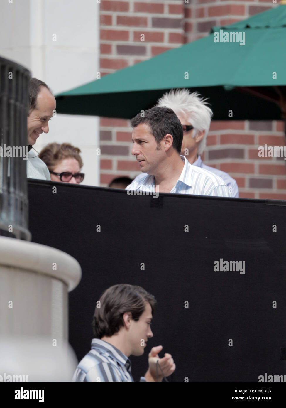 Actor Adam Sandler filming his new movie 'Just Go With It' on Rodeo ...