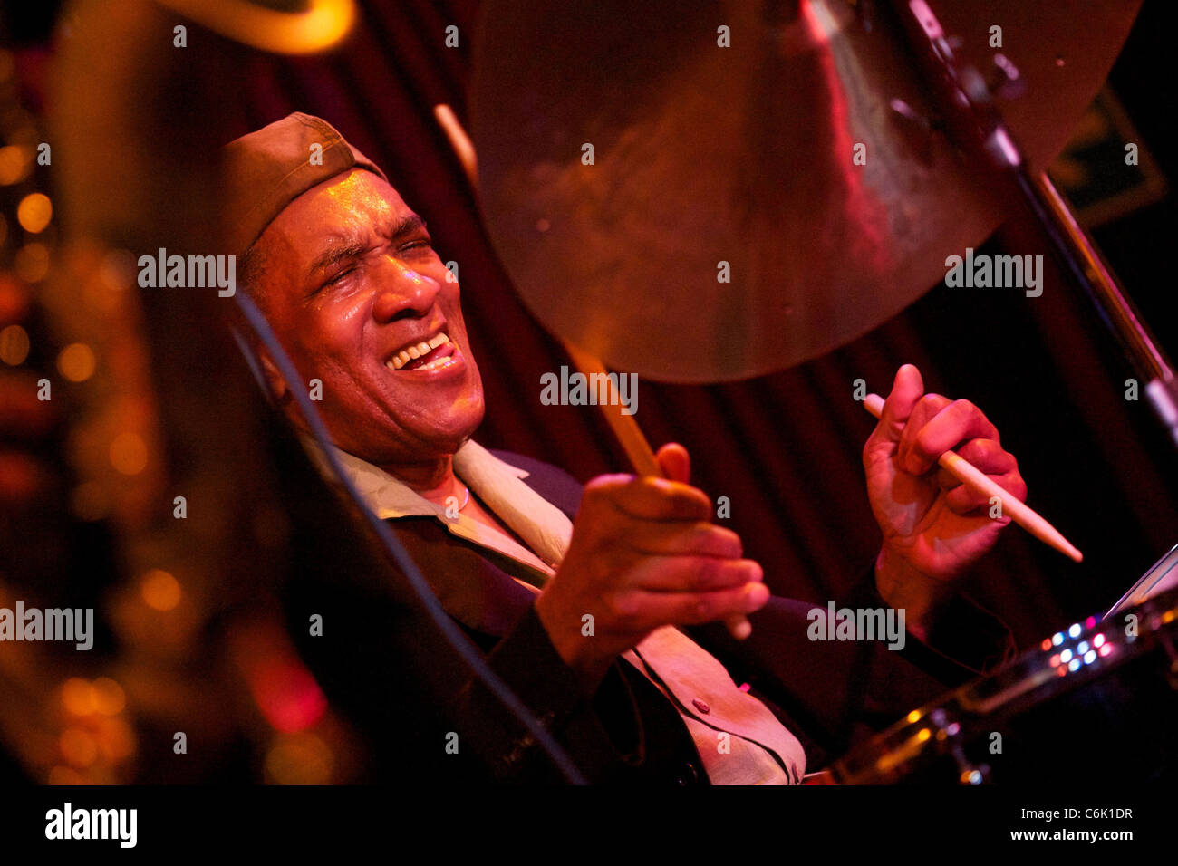 American jazz drummer Al Foster performing with his band, The Al Foster ...