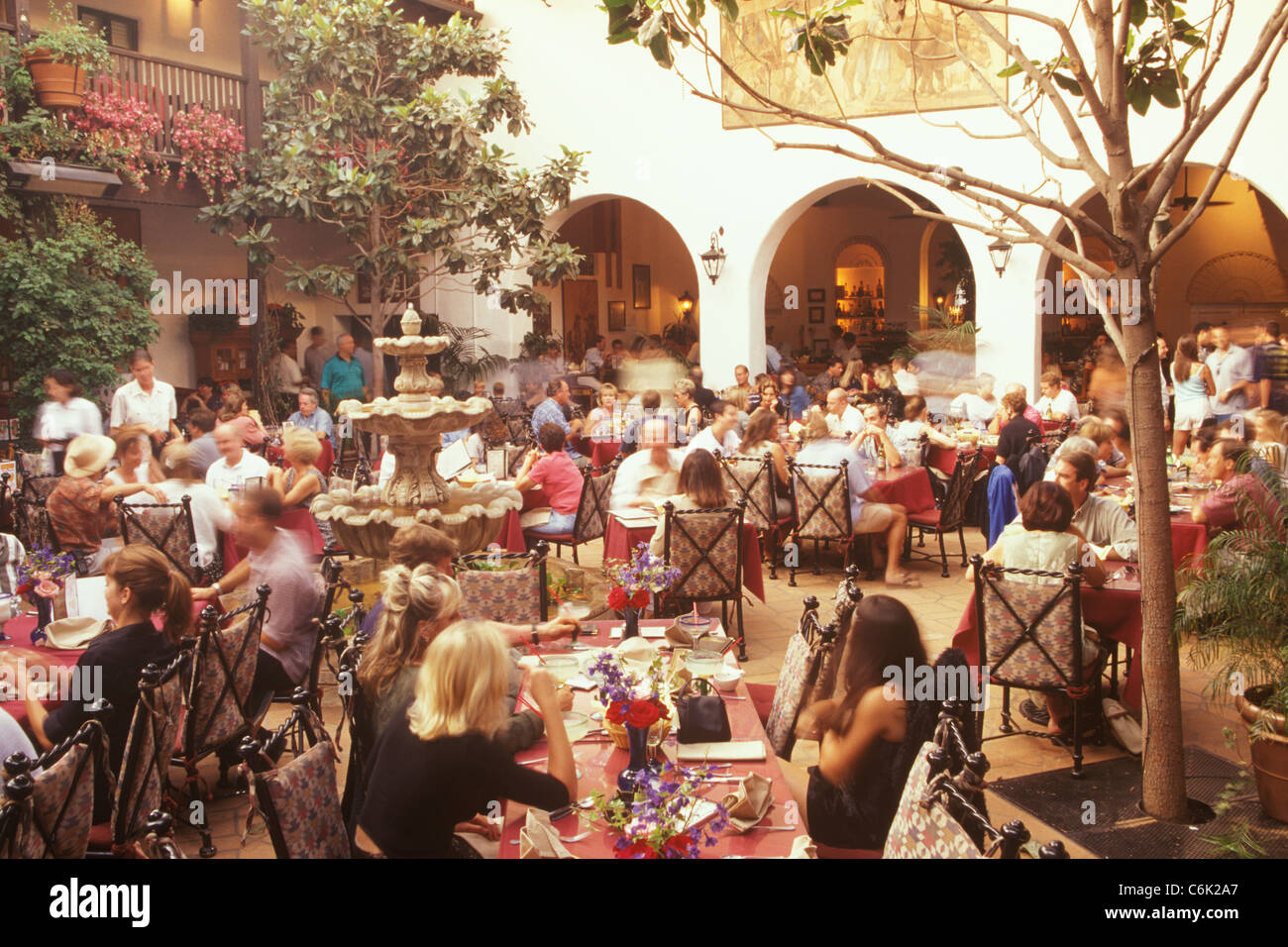 El Paseo Restaurant during Fiesta, Santa Barbara, California, United ...