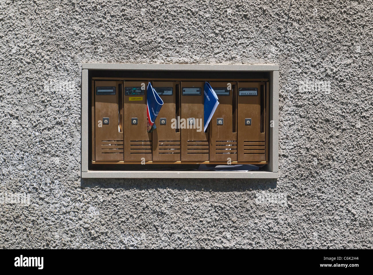 Mail post boxes in apartment hi-res stock photography and images - Alamy