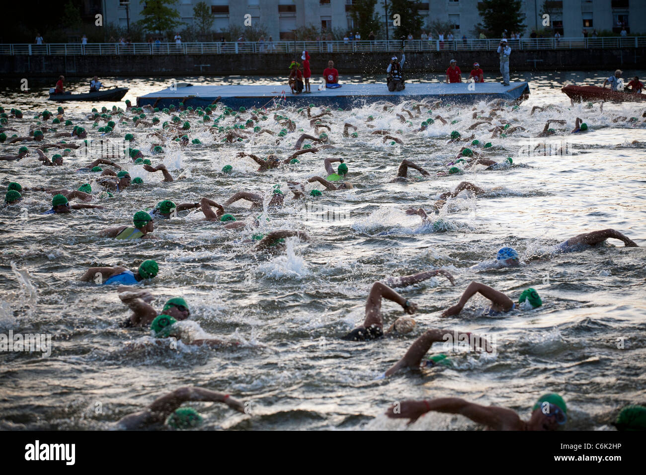 The Vichy long distance Triathlon race (Allier - France). Triathlon ...
