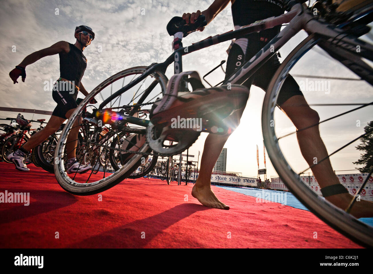 The Vichy long distance Triathlon race (Allier - France). Triathlon ...