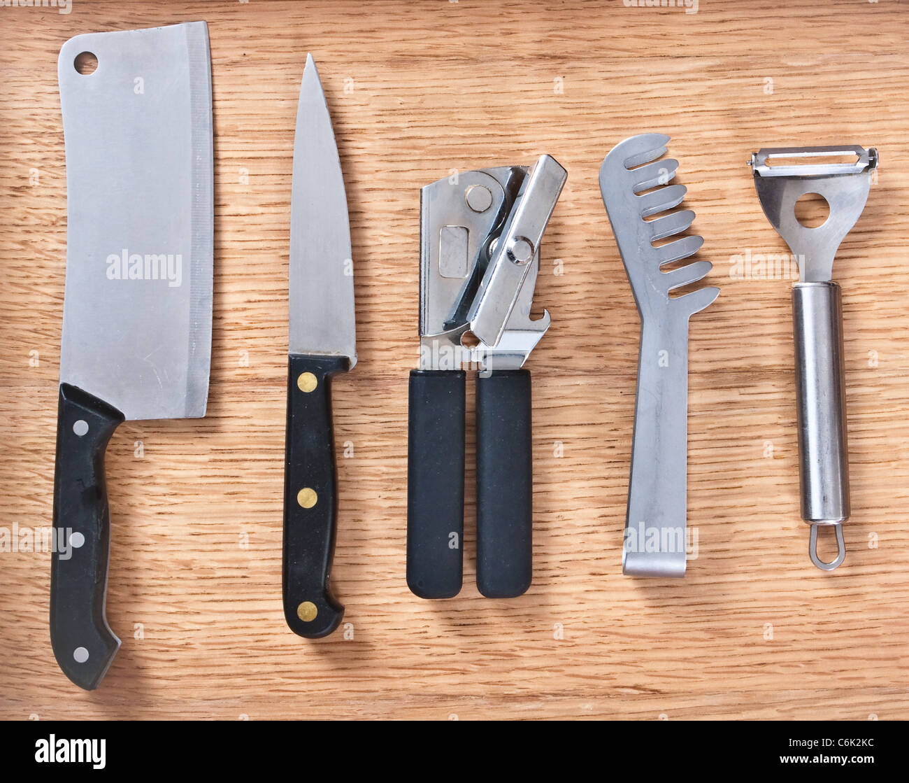 Detailed image of various modern kitchen utensils Stock Photo - Alamy