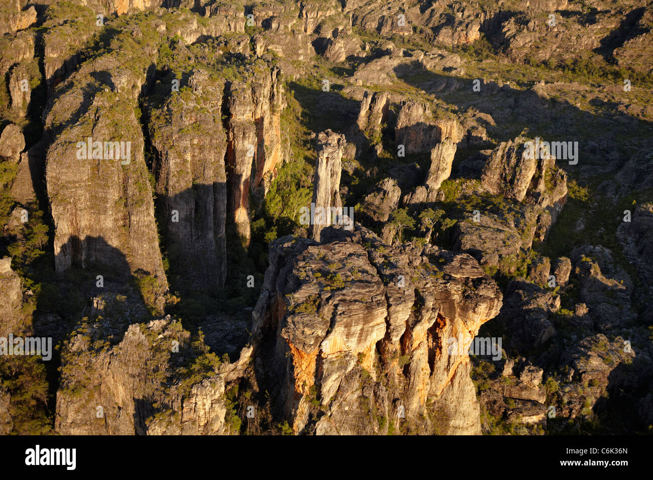 Rock stacks, Dinosaur Valley, Arnhem Land escarpment, edge of Kakadu National Park, Arnhem Land ...
