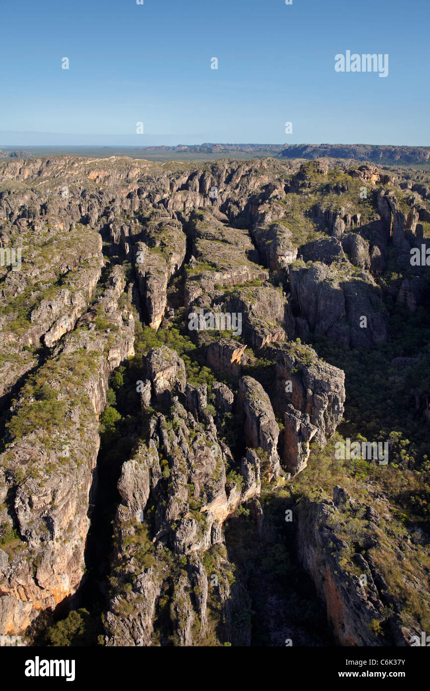 Eroded gorges, Dinosaur Valley, Arnhem Land escarpment, edge of Kakadu National Park, Arnhem ...