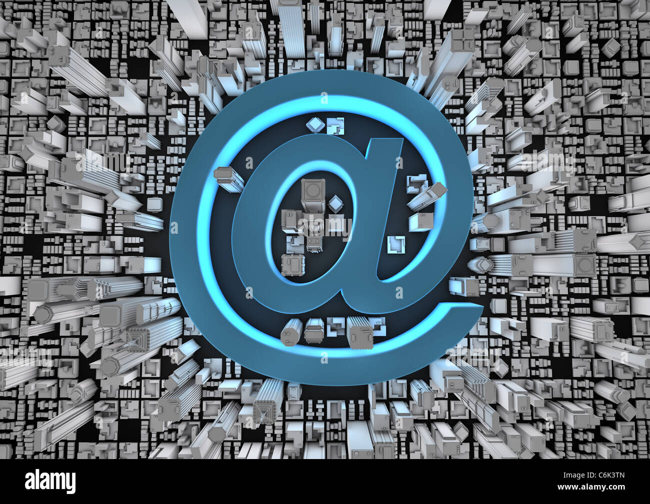 at sign in a city Stock Photo - Alamy