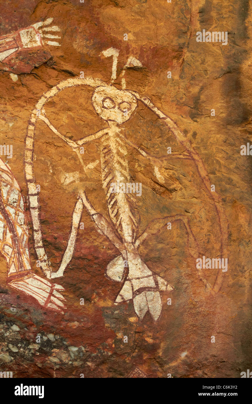Aboriginal rock art of Namarrgon the Lightning Man, Anbangbang Gallery ...