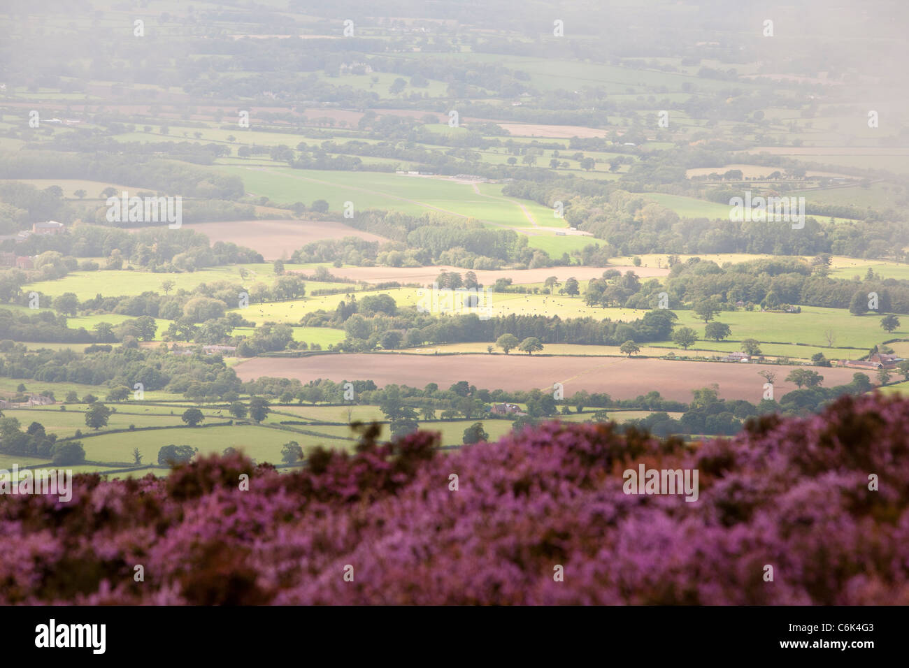 The Vale of Clwyd from the Clwydian Hills in North Wales Stock Photo ...