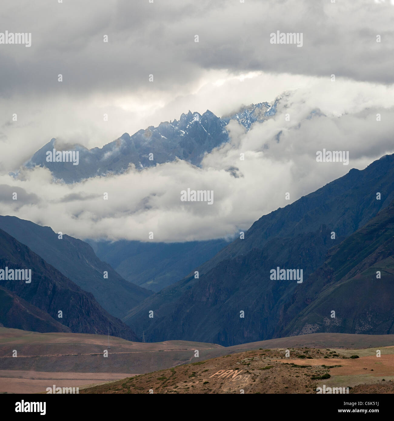 Clouds over mountains, Sacred Valley, Cusco Region, Peru Stock Photo ...