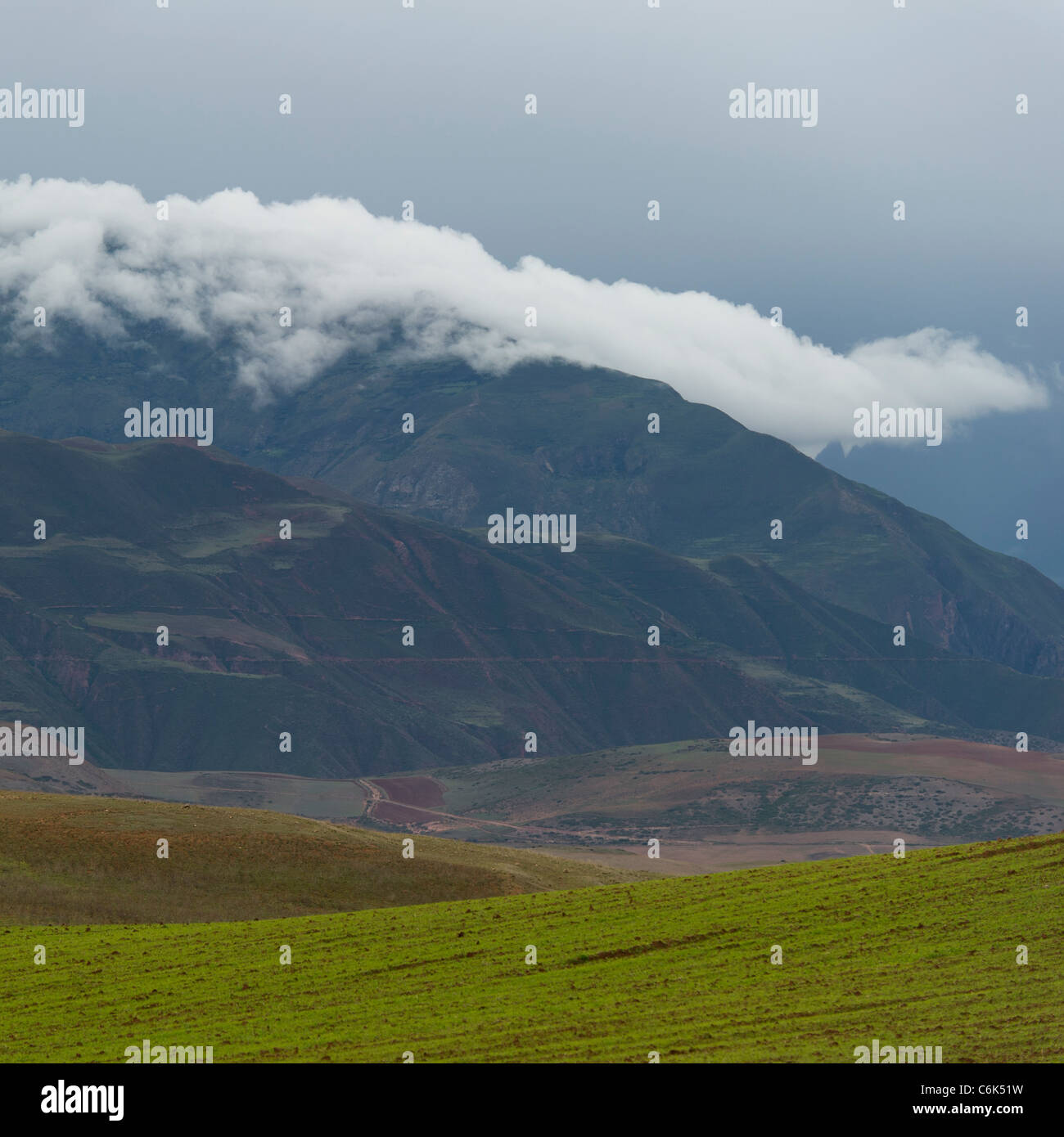 Clouds over mountains, Sacred Valley, Cusco Region, Peru Stock Photo ...