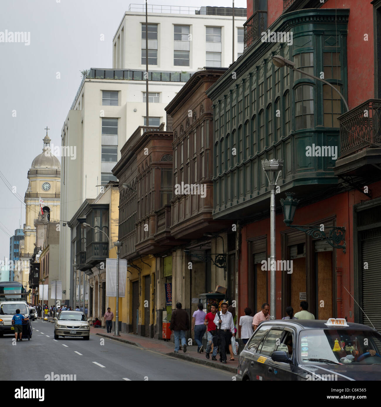 Buildings in a city, Historic Centre of Lima, Lima, Peru Stock Photo ...
