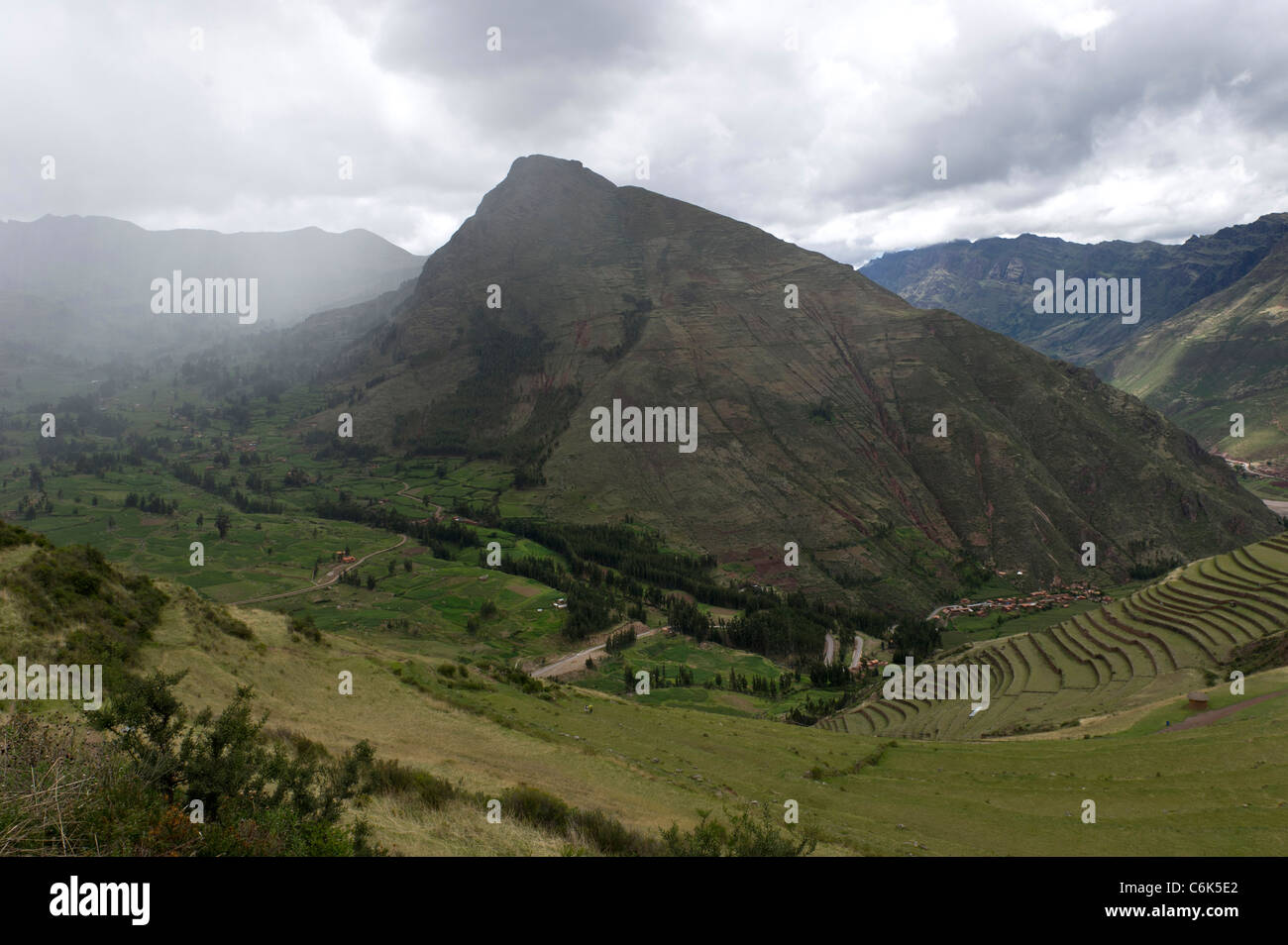 Clouds over the Pisaq Inca Ruins, Sacred Valley, Cusco Region, Peru ...