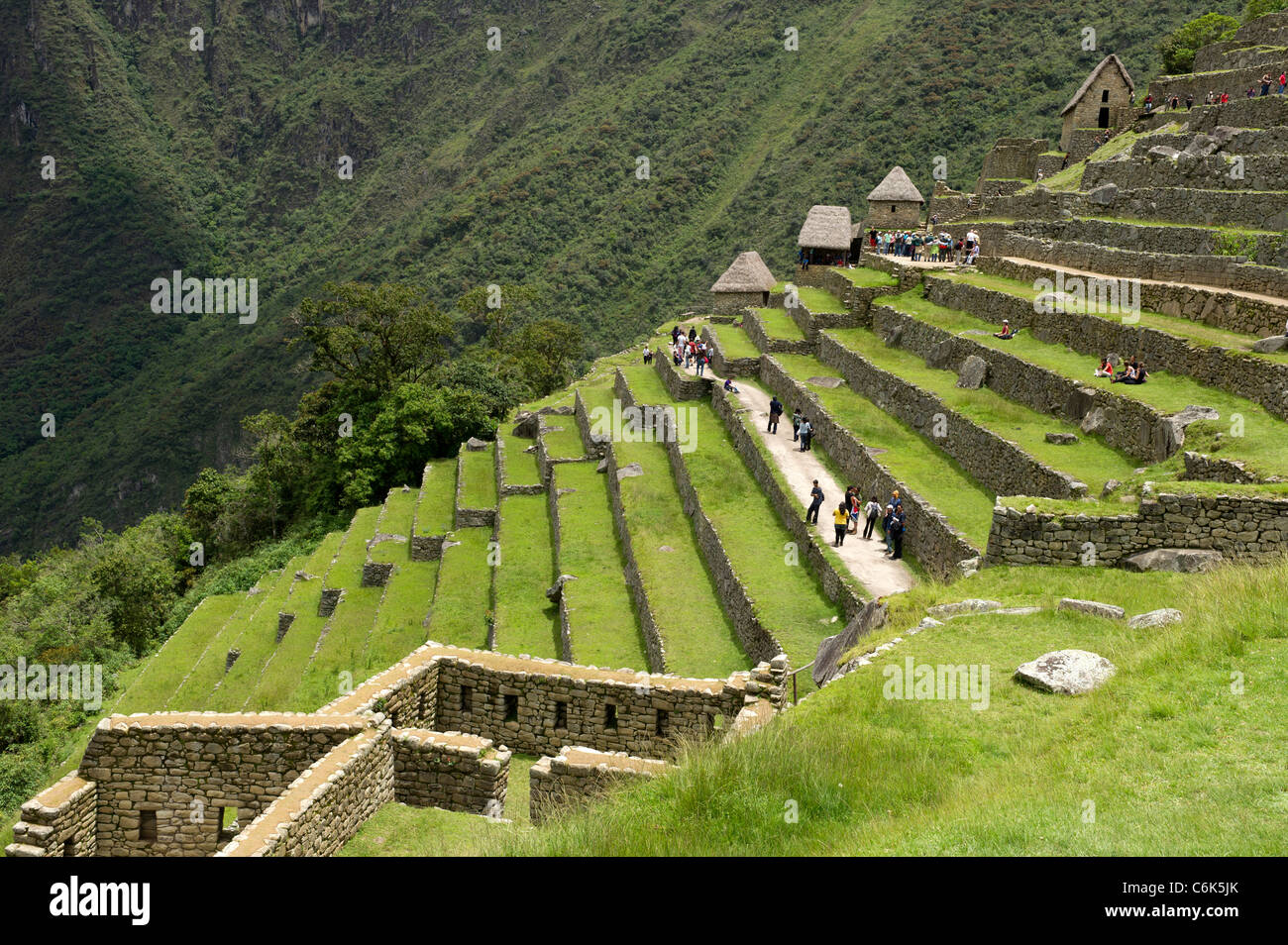 Tourists at the lost city of the incas hi-res stock photography and ...
