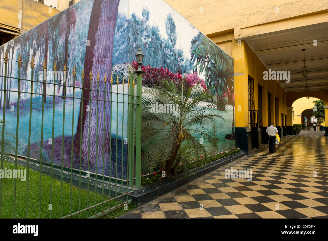 Interiors of a building, Historic Centre of Lima, Lima, Peru Stock ...