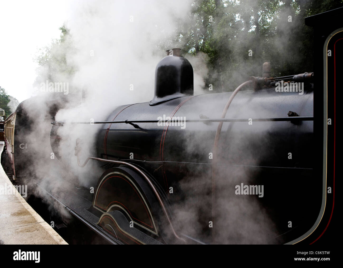 A steam engine on Bodmin Railway Cornwall Stock Photo - Alamy