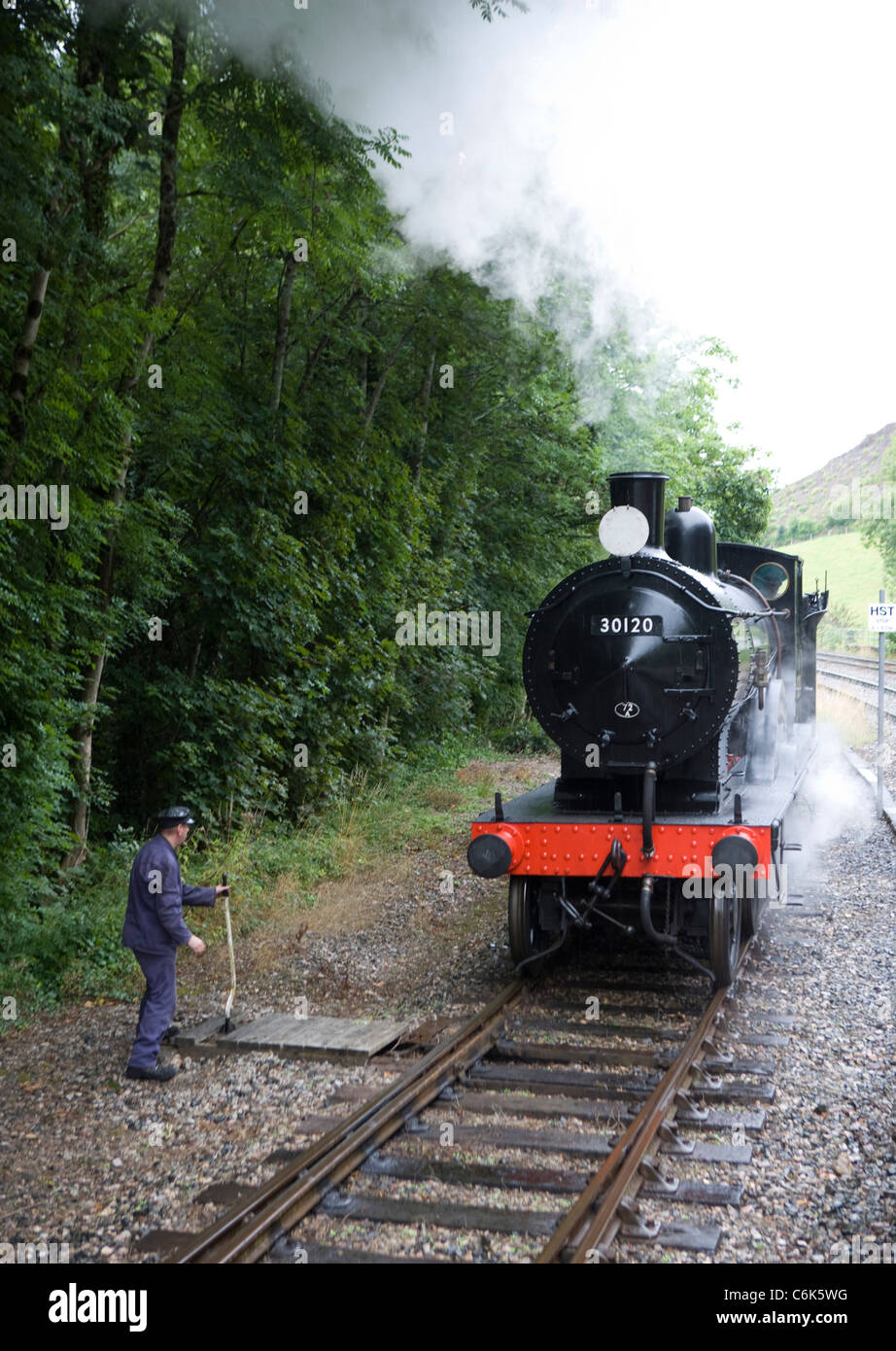 A steam engine on Bodmin Railway Cornwall Stock Photo - Alamy