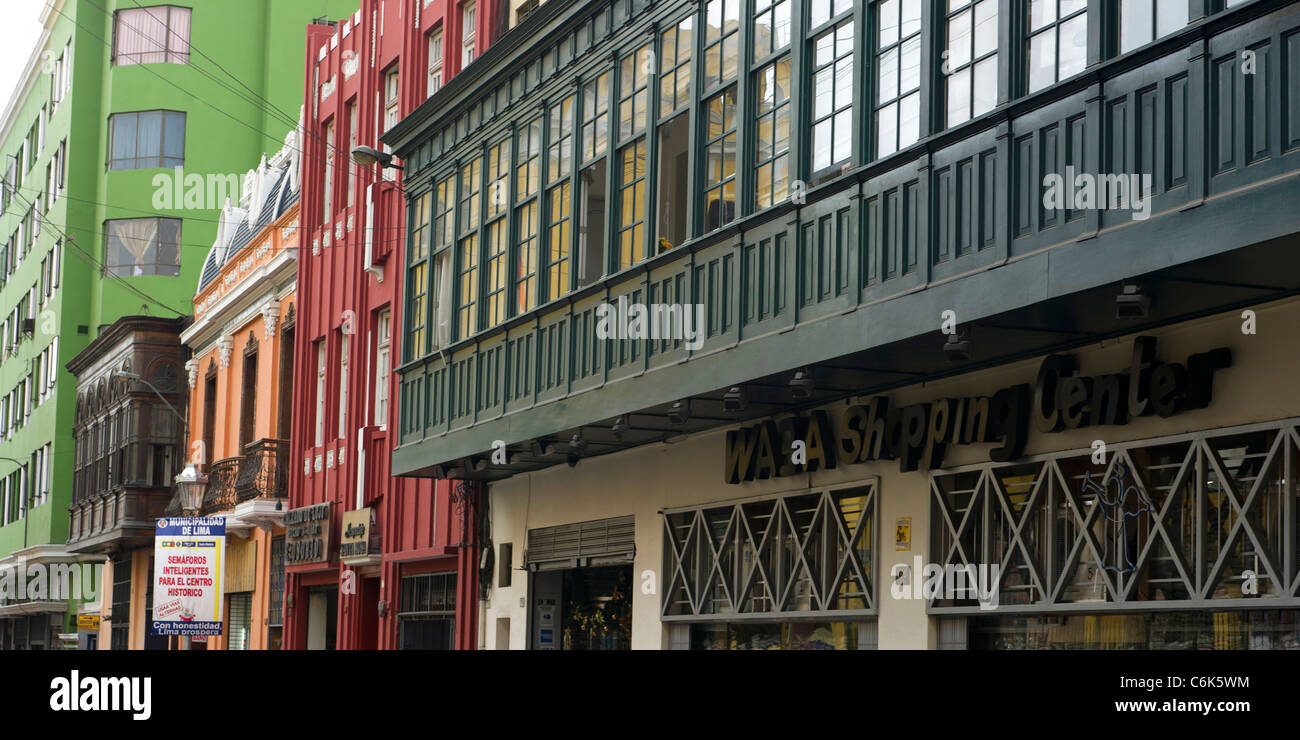 Buildings in the Historic Centre of Lima, Lima, Peru Stock Photo - Alamy