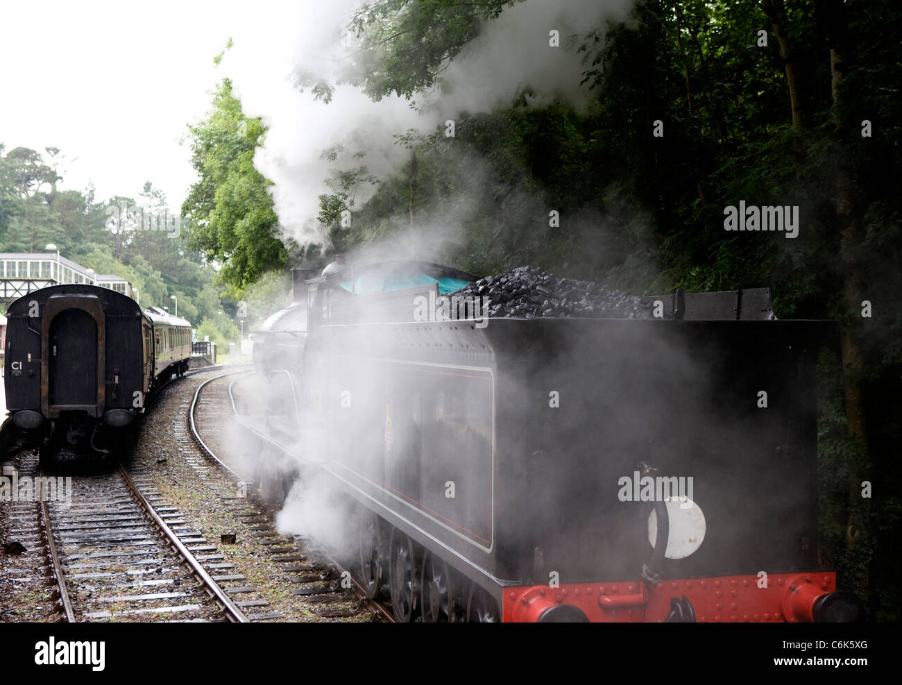 A steam engine on Bodmin Railway Cornwall Stock Photo - Alamy